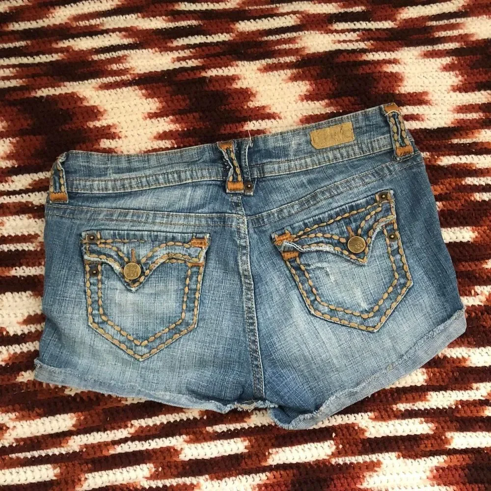 Shorts | Y2k 200s Micro Mini Baddie Low Rise Denim Jean Shorts ...